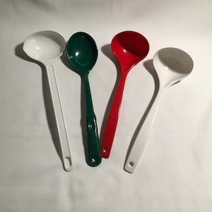 Machi Melamine Plastic Kitchen Utensils Basting Spoon Green White Red ...