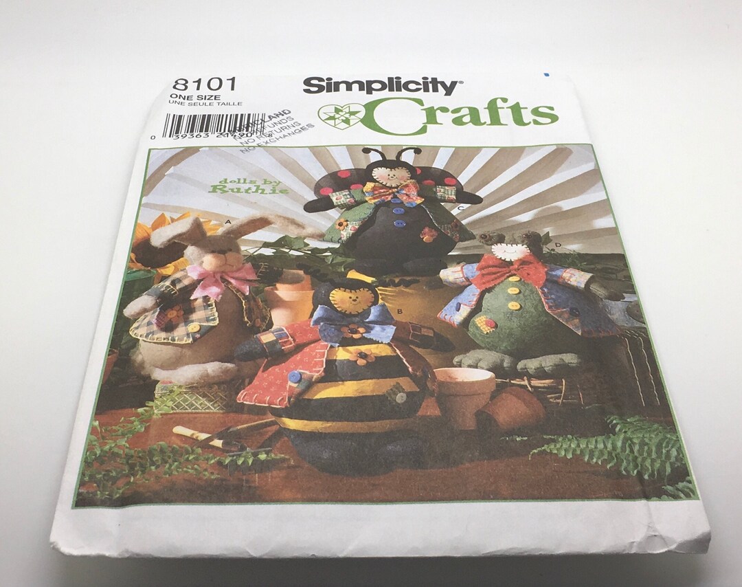 Simplicity Crafts 8101 Sewing Pattern Animals With Styrofoam Bodies and ...