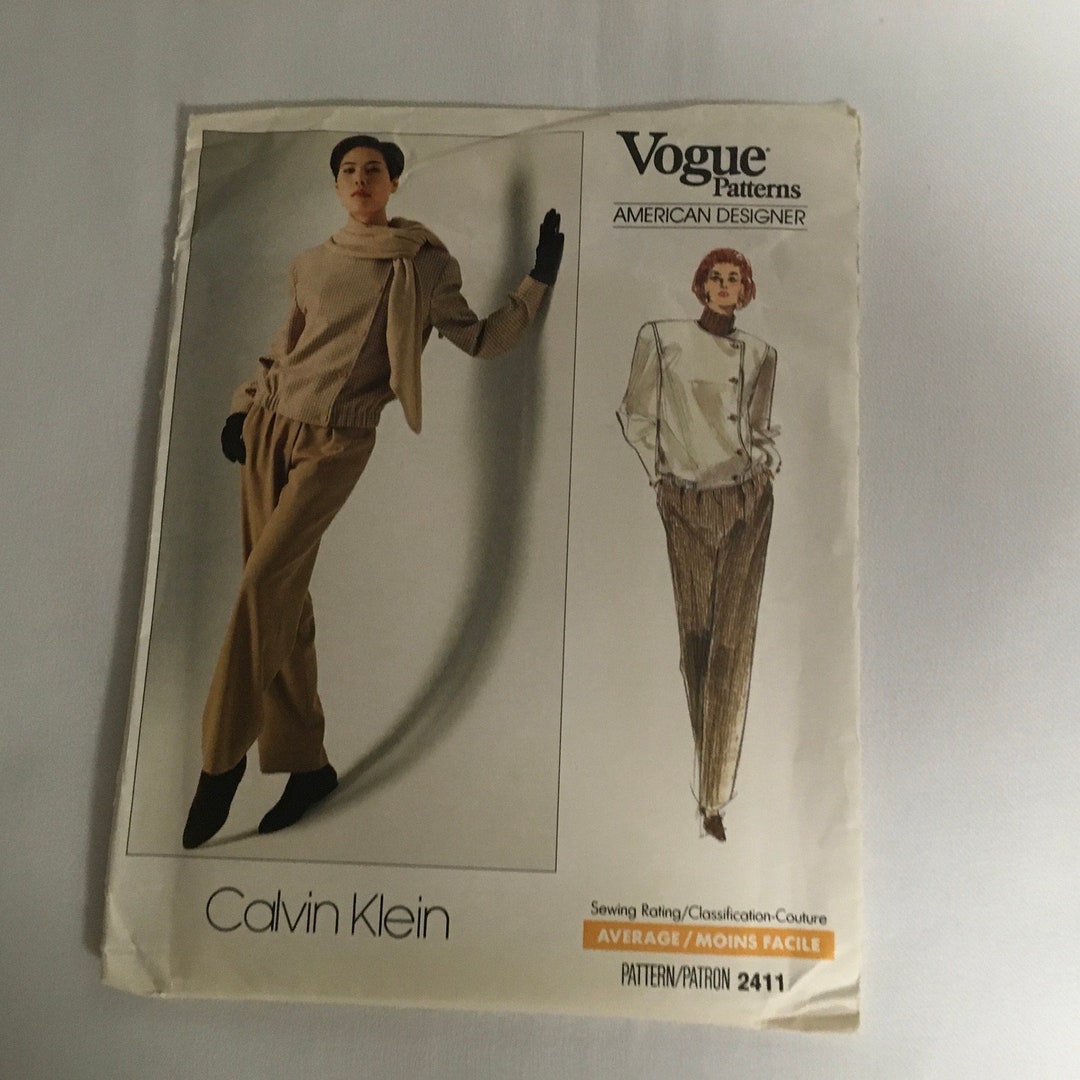 Vogue 2411 Calvin Klein Sewing Pattern Misses Petite Jacket & Pants ...