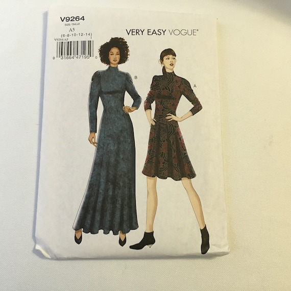Vogue V9264 9264 Sewing Pattern Misses Petite Dress Close - Etsy