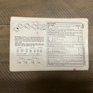 Simplicity 6702 Sewing Pattern Lined Hats Peaks Seamed Crowns Bias ...