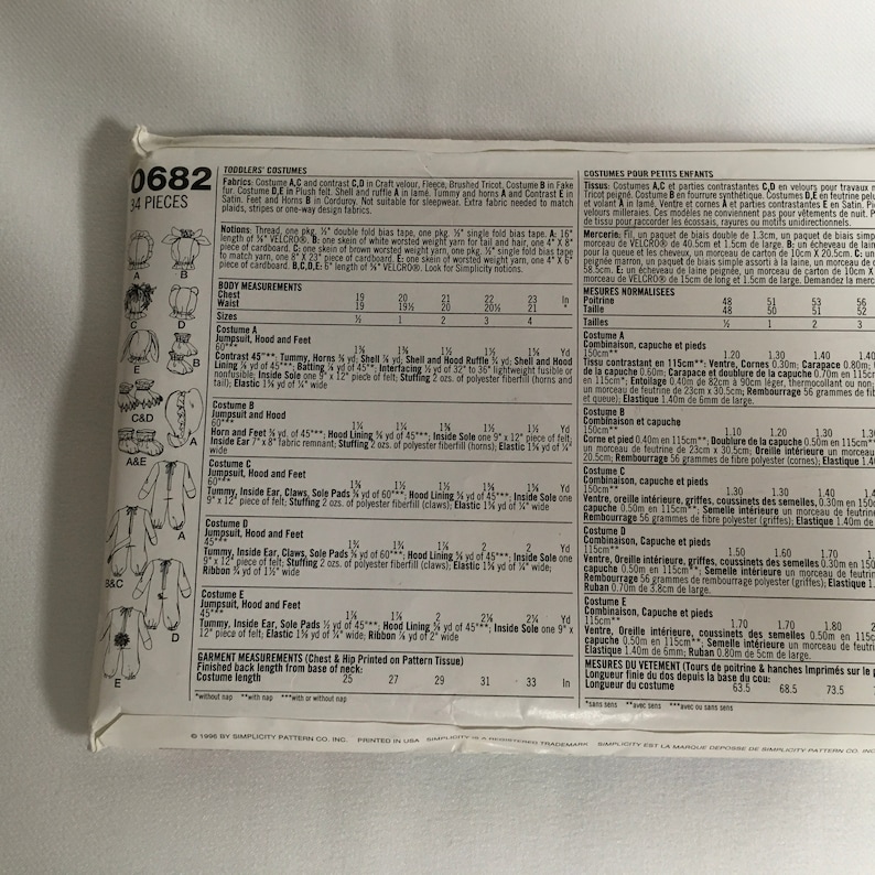 Simplicity Sewing Pattern 0682 7317 Photo Shoot Baby Toddler - Etsy