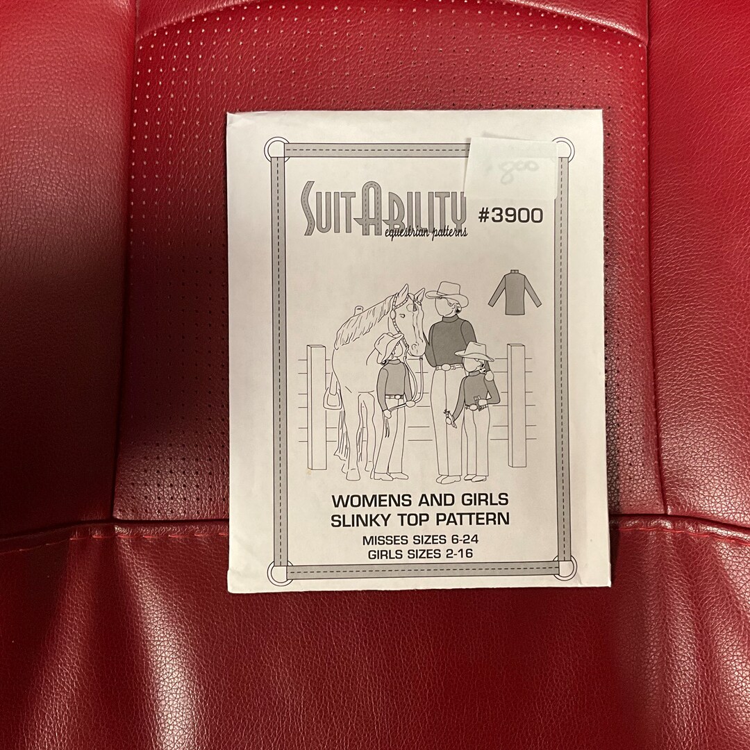 Suitability 3900 Sewing Pattern Equestrian Womens Girls Slinky Top Form ...
