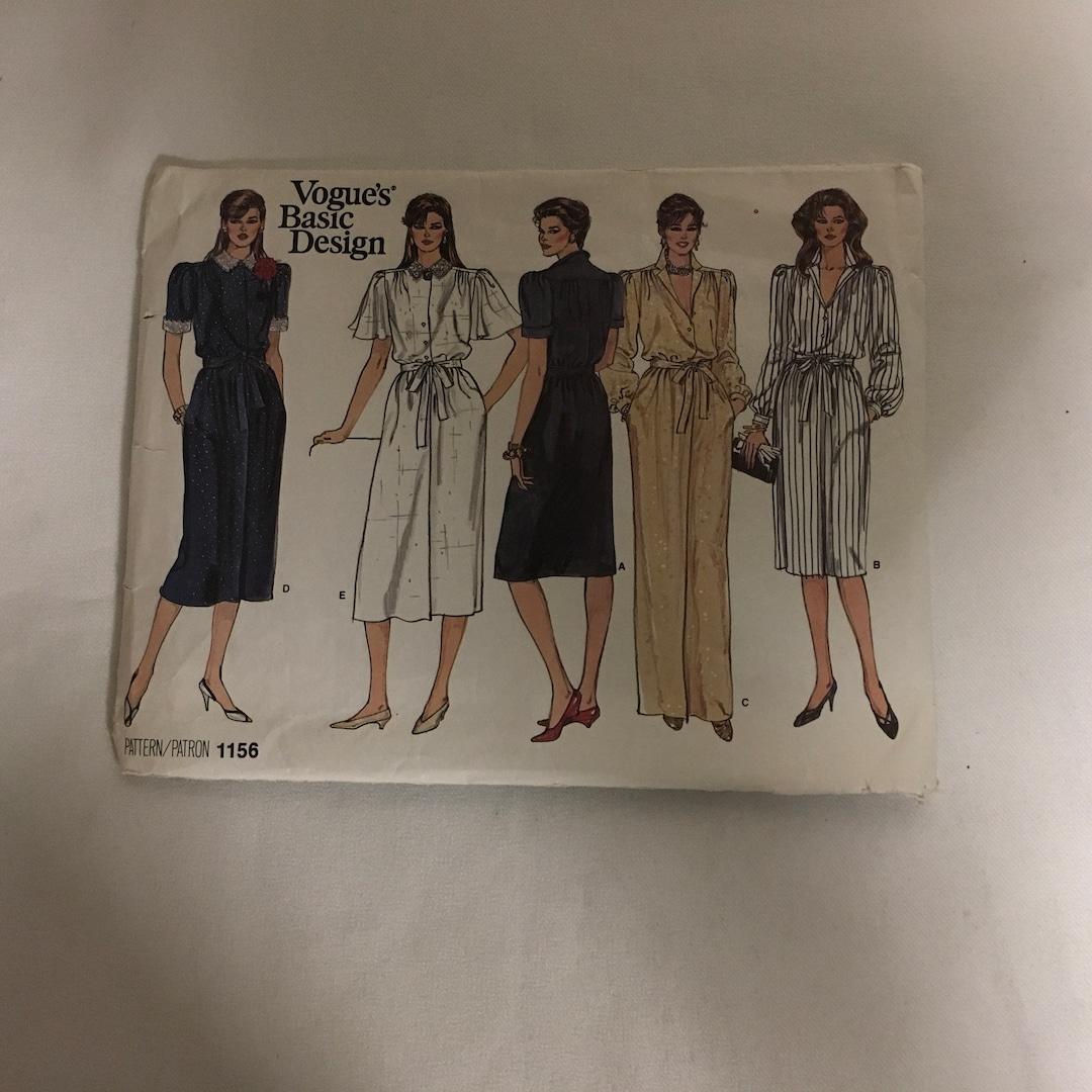 Vogue Basic Design Sewing Pattern 1156 Dress Slightly A-line Dress ...