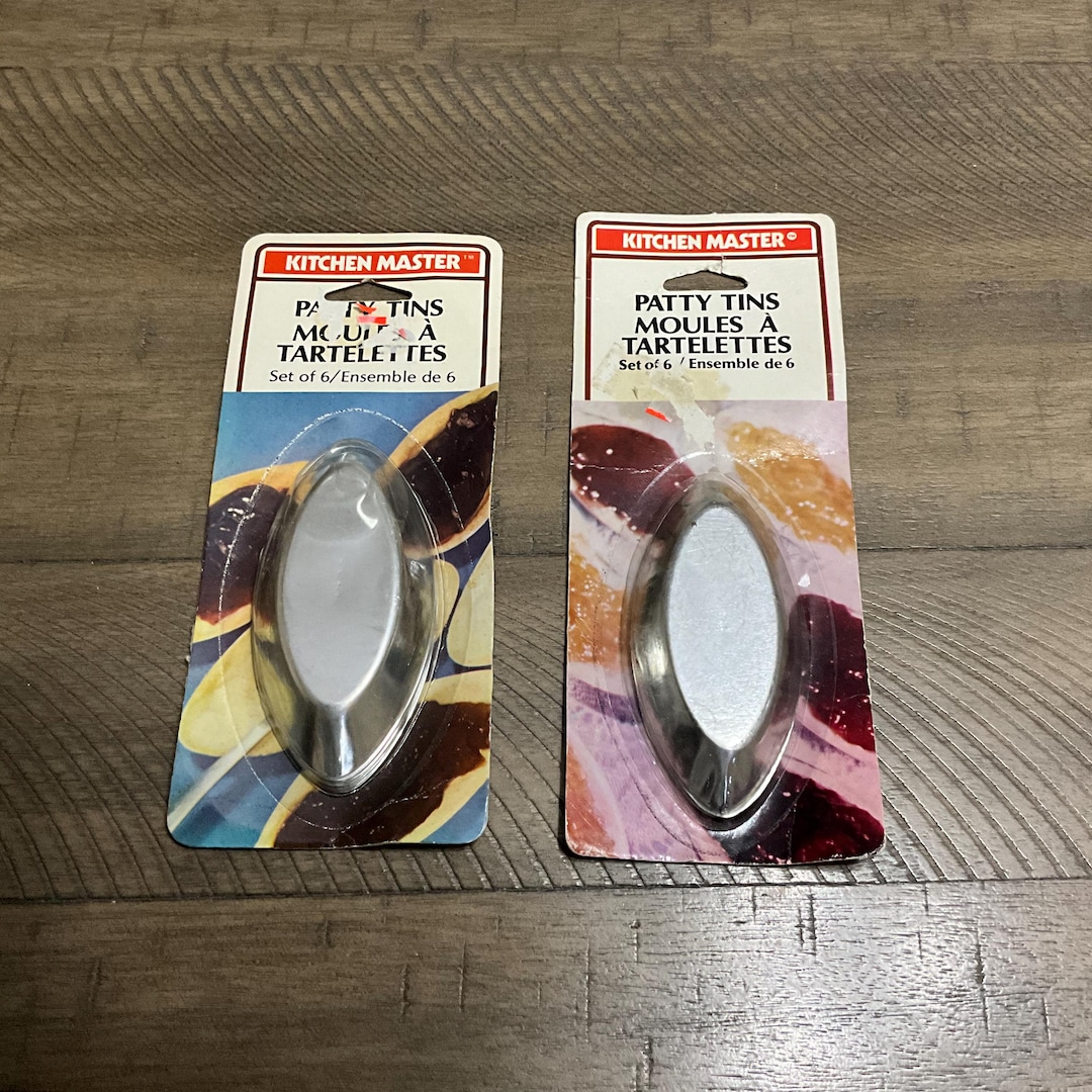 Kitchen Master Patty Tins Small Mini Tart or Cookies Boat Tinned-steel ...