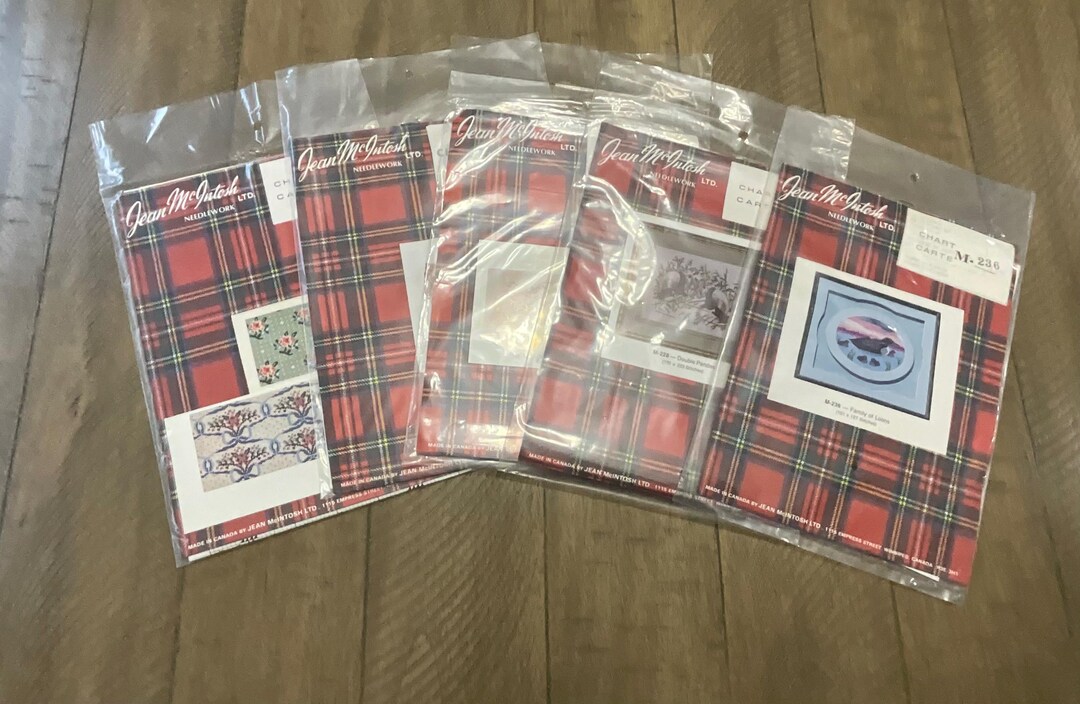 Jean Mcintosh Needlework Chart Pattern Petite Point M-228 Double Pandas ...