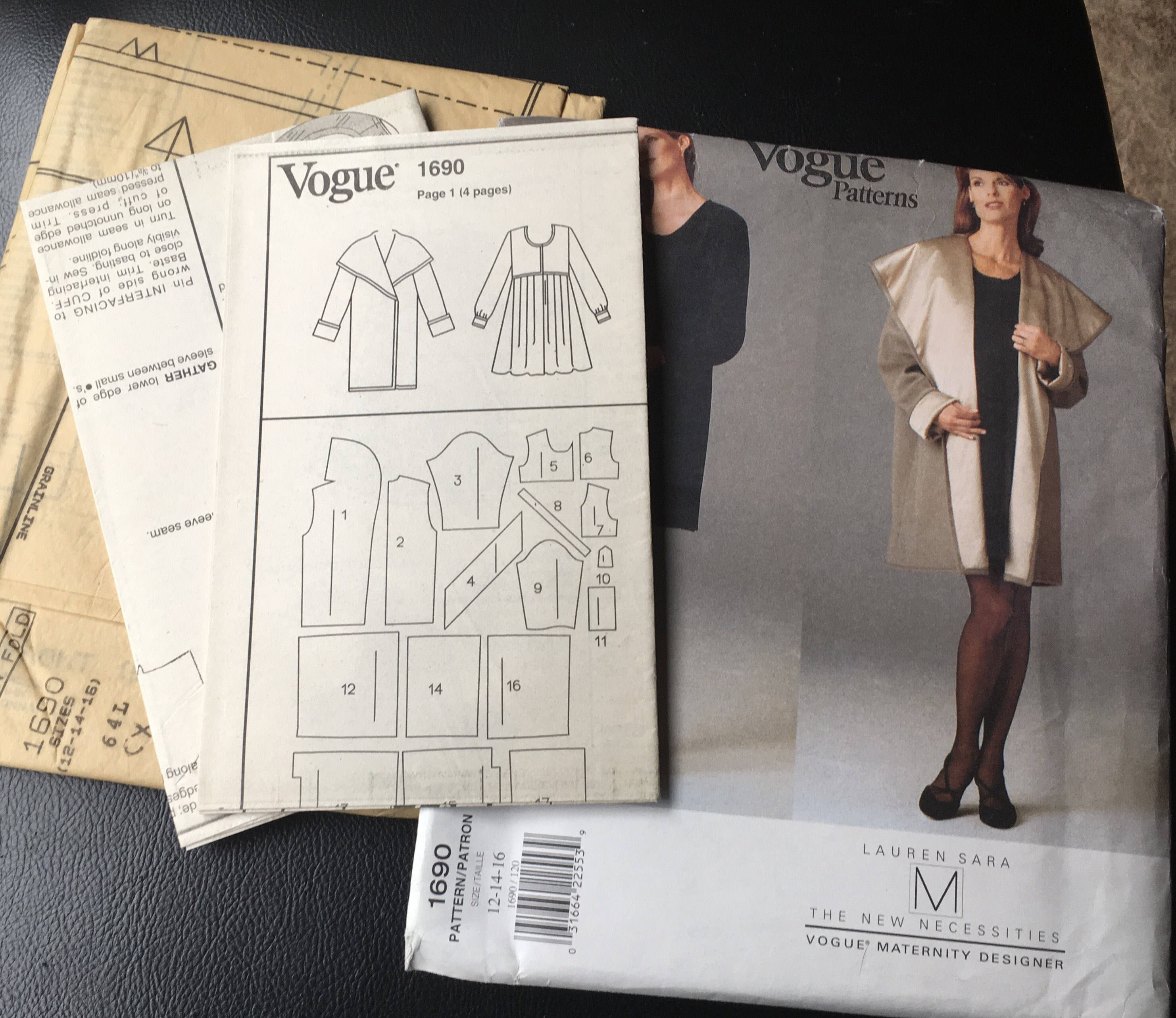 Vogue Sewing Pattern 1690 Maternity Coat and Dress Lauren Sara - Etsy
