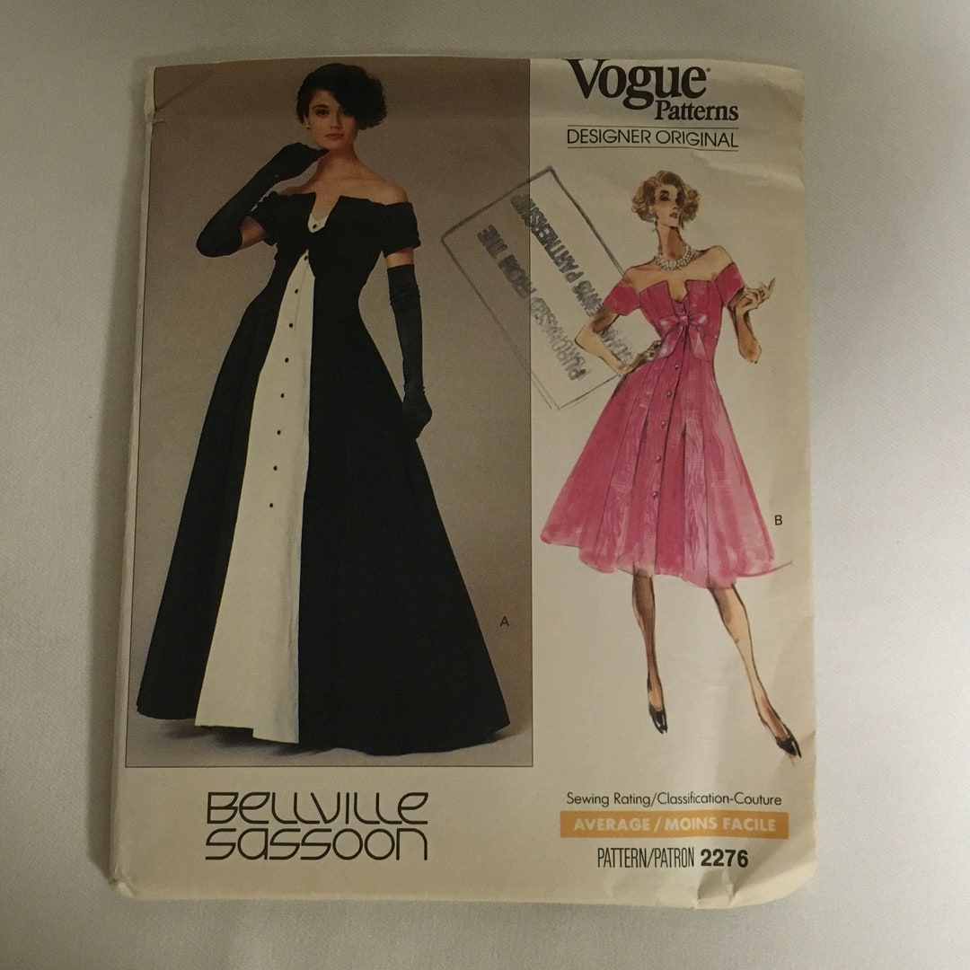 Vogue 2276 Bellville Sassoon Dress Close Fitting Flared Partially Lined ...