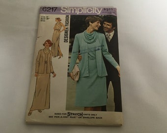 1970s Simplicity 6672 Misses Grecian Goddess Dress Pattern Designer ...