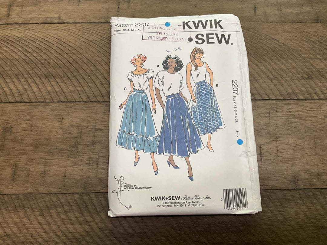 Kwik Sew Sewing Pattern 2207 Misses Skirts Flared Skirts Side Pockets ...