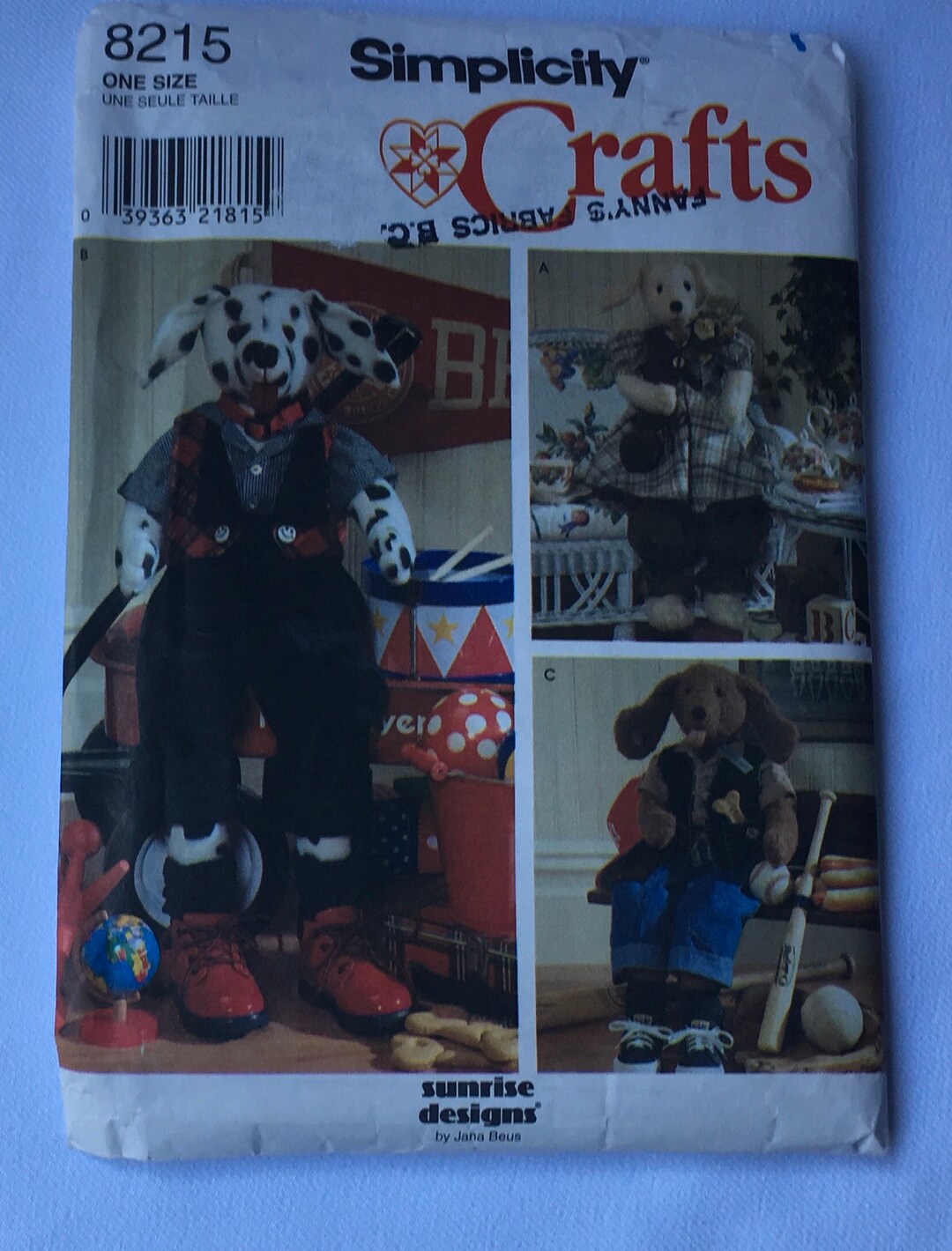 Simplicity Crafts 8215 Sewing Pattern 30 “ Boy Girl Dogs and Clothes ...