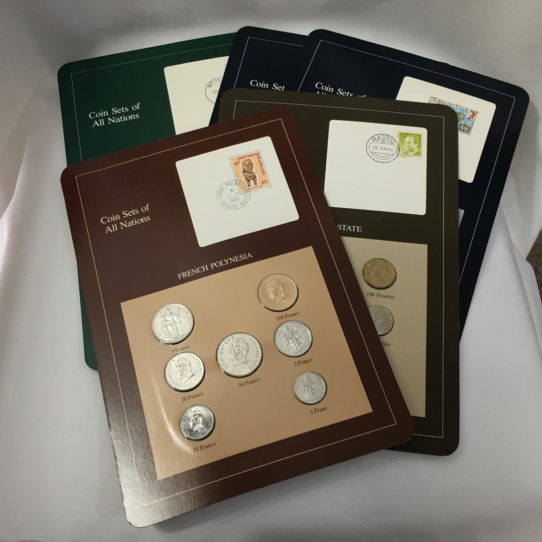 Coin Sets of All Nations Mauritius Uruguay Yugoslavia Spain French ...