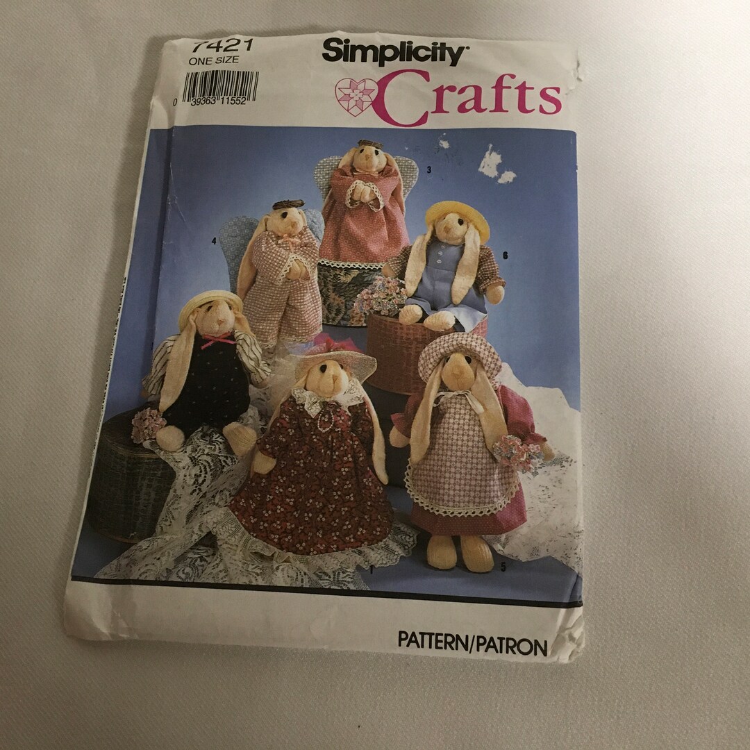 Simplicity Crafts 7421 605 Sewing Pattern Sock Bunny and Clothes 10 ...