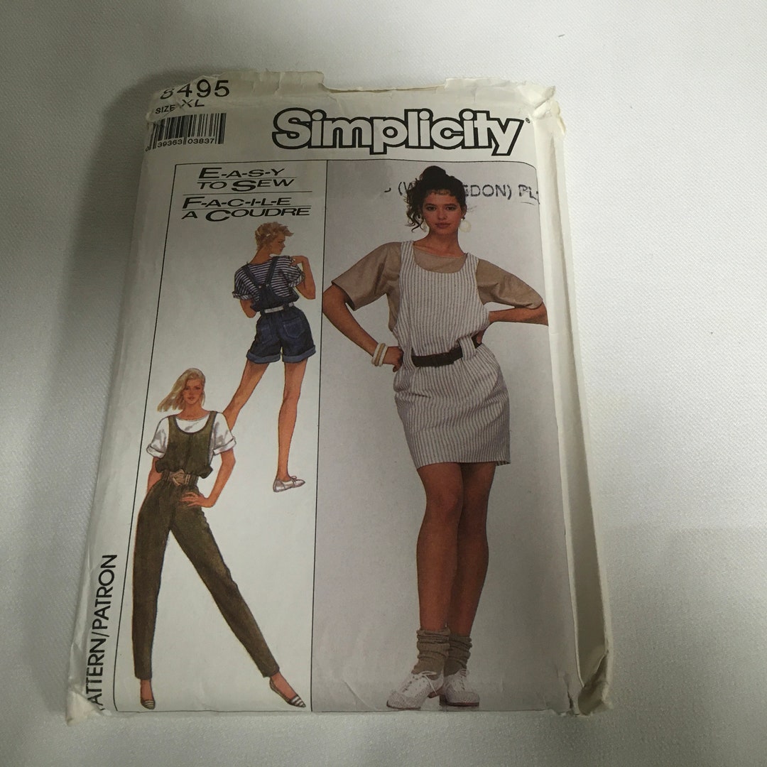 Simplicity 8495 Sewing Pattern Misses Very Loose Fitting Overall ...