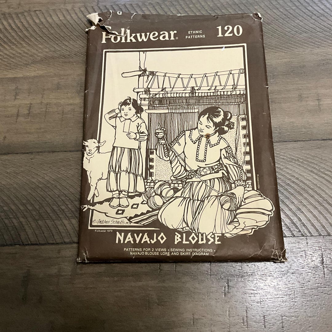 Folkwear Ethnic Sewing Pattern Navajo Blouse & Skirt Snug Fitting ...