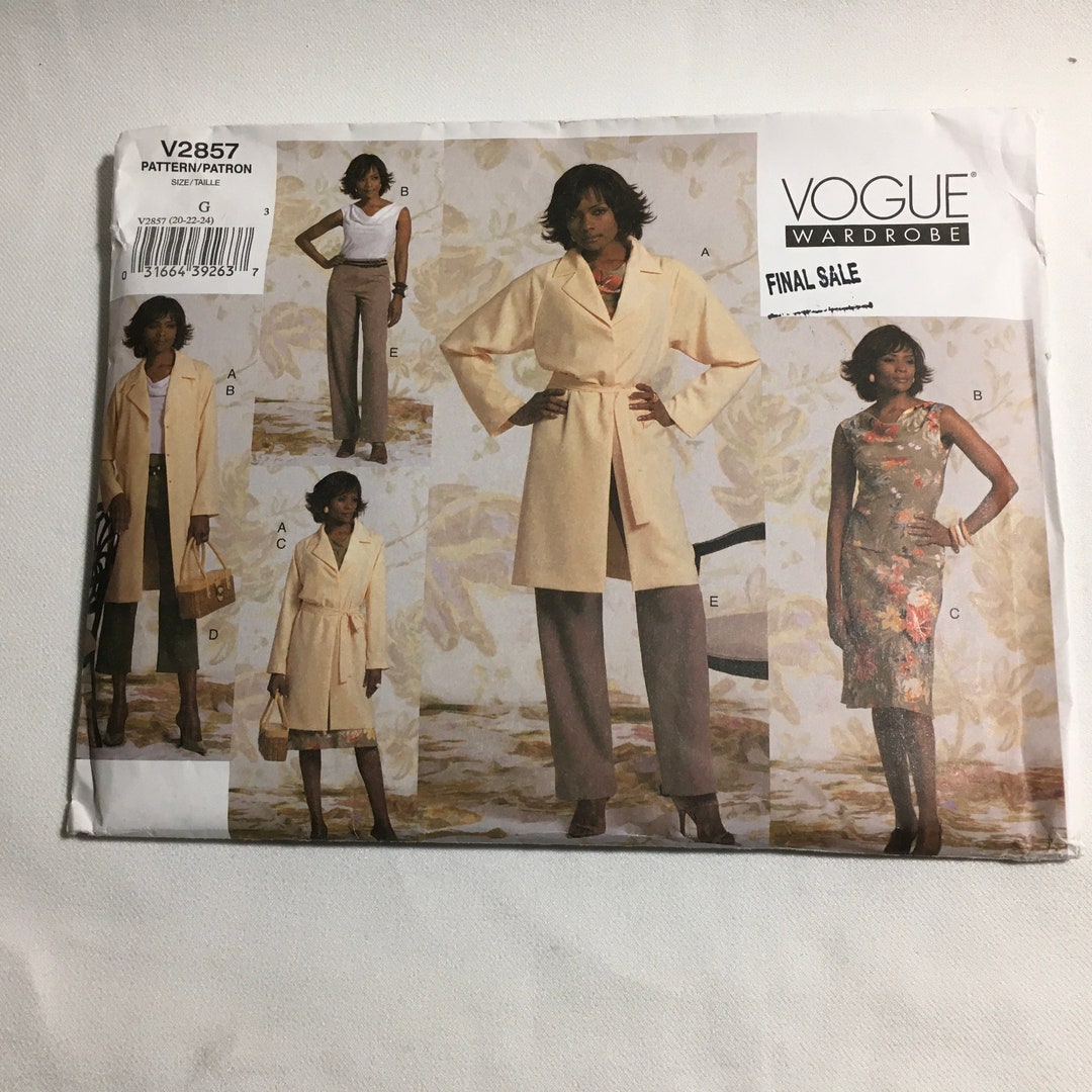 Vogue V2857 V2857 Sewing Pattern Petite Jacket Belt Top Skirt Pants ...