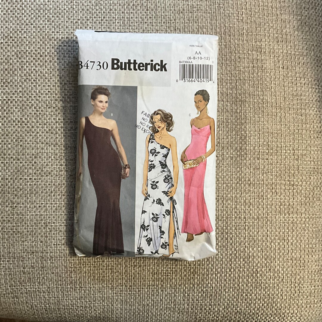 Butterick B4730 B 4730 Sewing Pattern Dress A Line Evening Length Floor ...