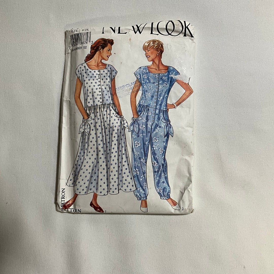 New Look 6674 Sewing Pattern Jumper Romper 90s Dress Maxi Flare A Line ...