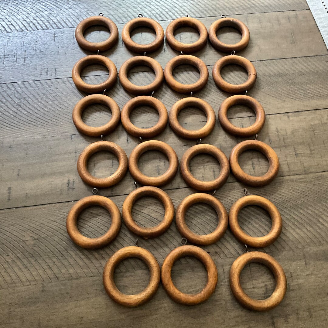 Wooden Curtain Rings Drapes Curtain Rod Rings Window Drapery Wood Rings ...