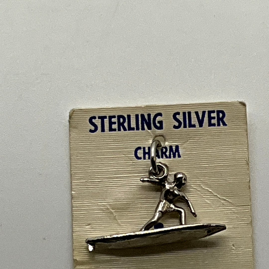 Sterling Silver Surfboard Charm Man Male Surfing Surf Board Longboard 3 ...
