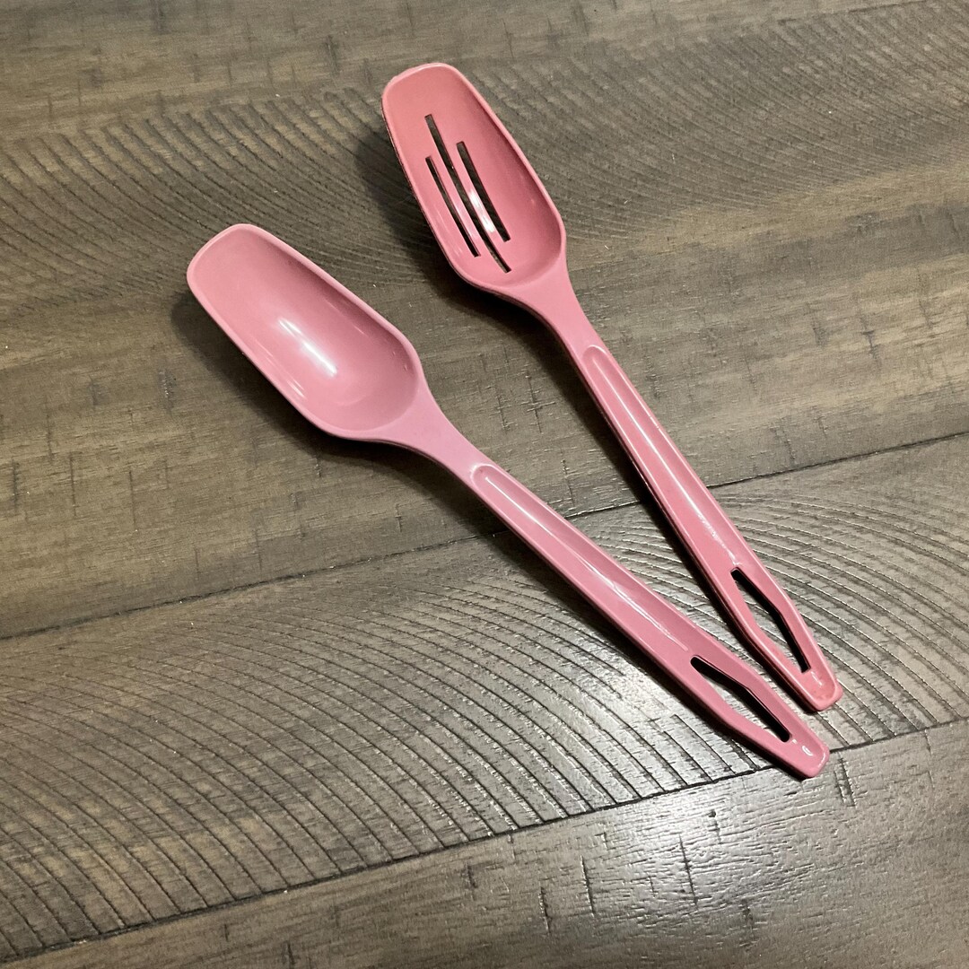 King Kraft Serving Spoon Set Pink Mauve Slotted Spoon Serving Spoon ...