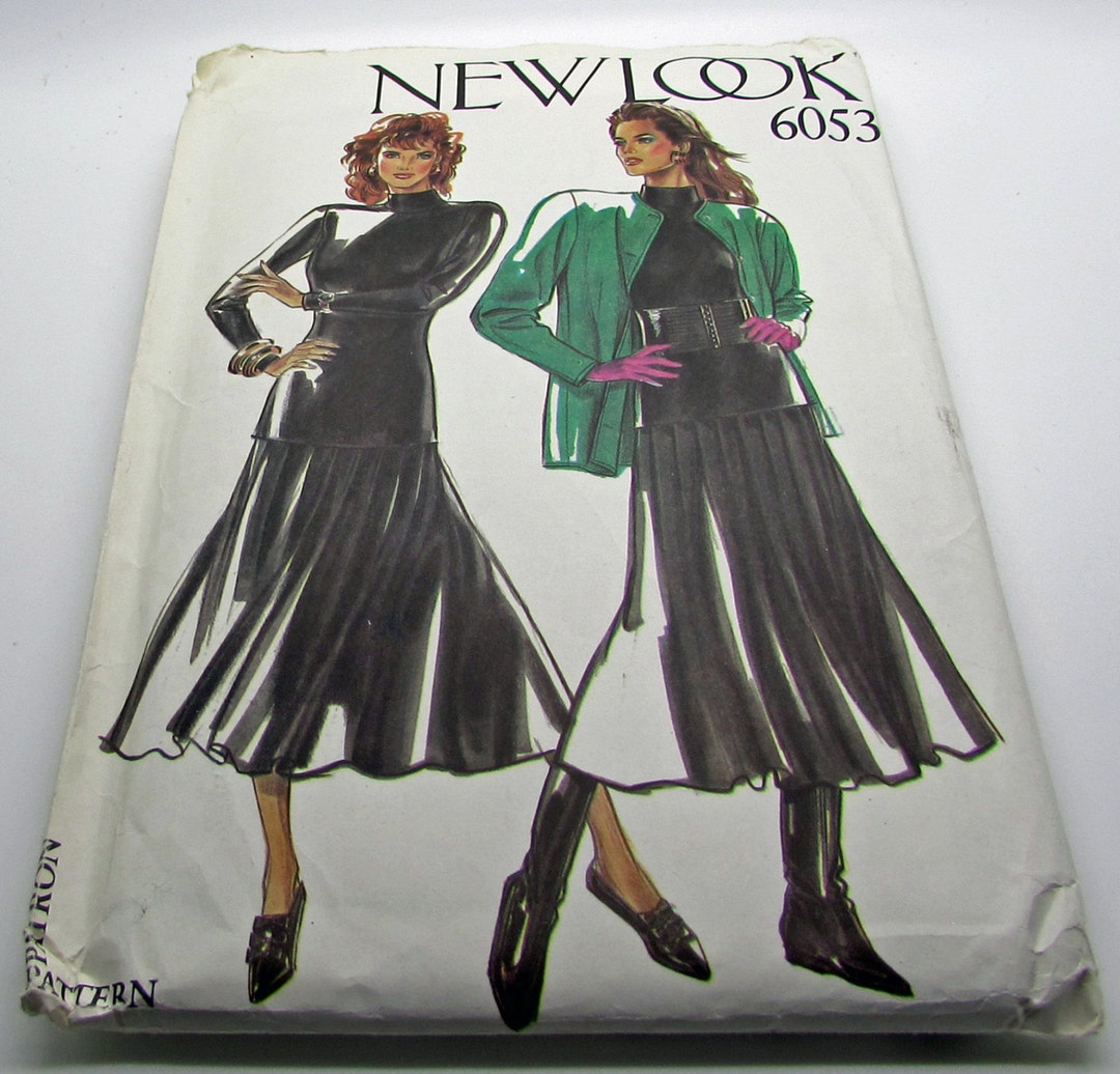 New Look 6053 Sewing Pattern Top Skirt Suitable for Stretchable Knitted ...