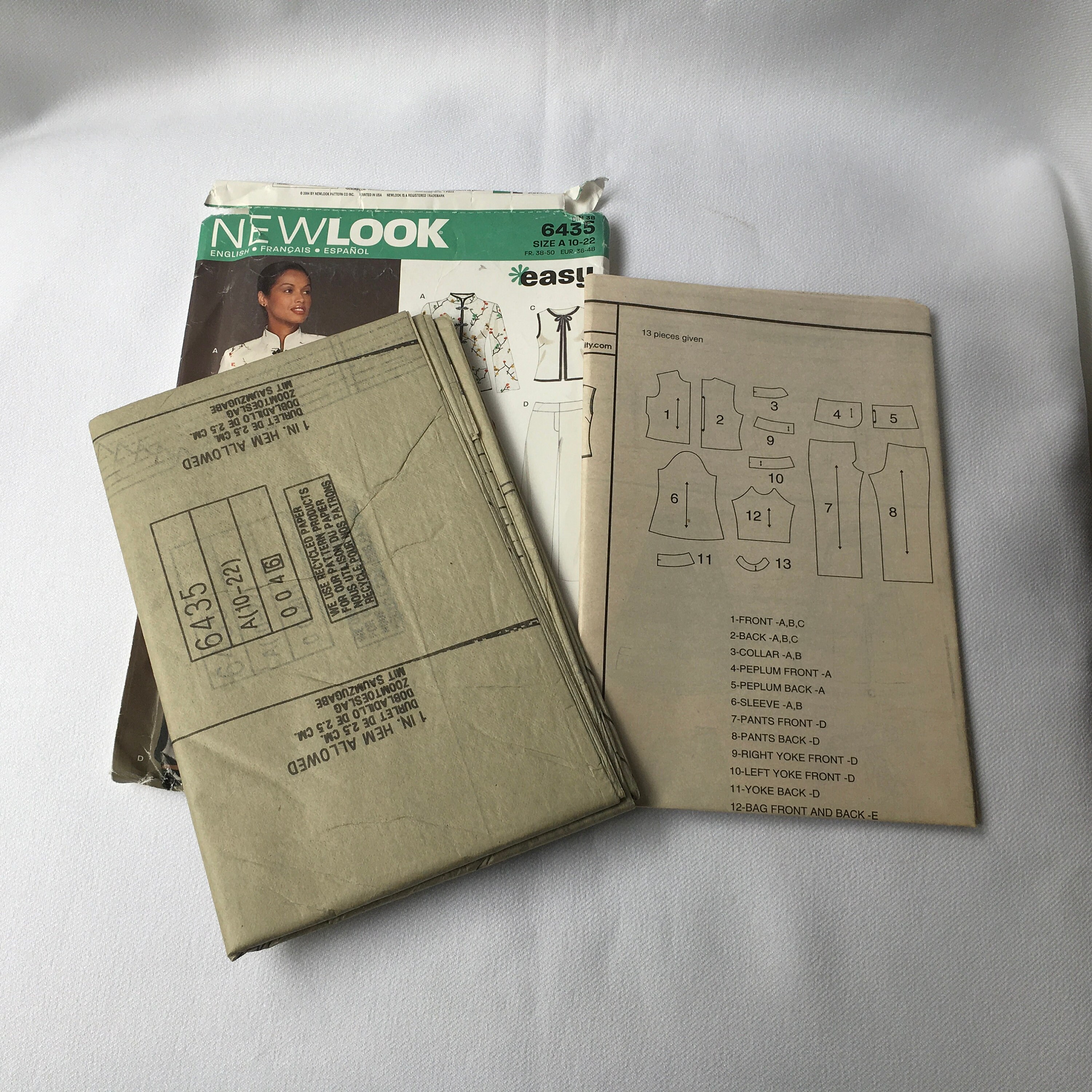 New Look 6435 Sewing Pattern Misses Jacket Top Jacket Pants | Etsy