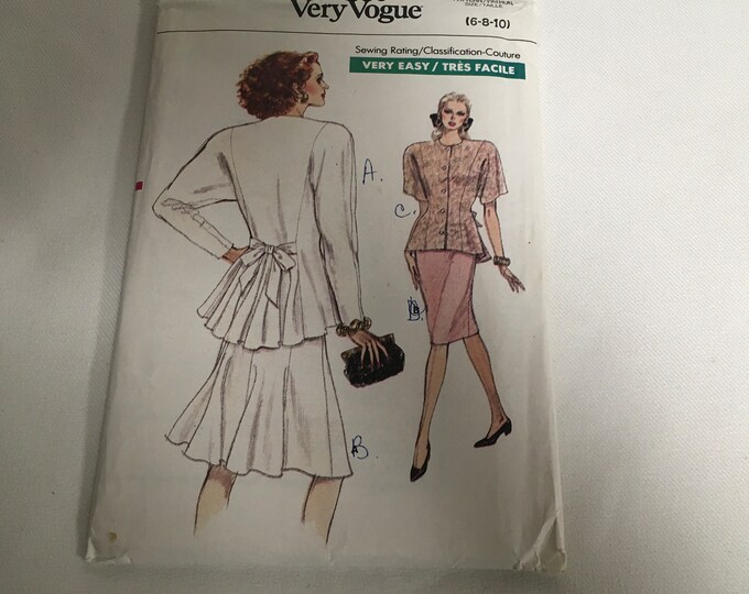 Katherine Tilton Butterick Sewing Pattern Size B5891 5891 Misses Top Loose Fitting Shaped ...