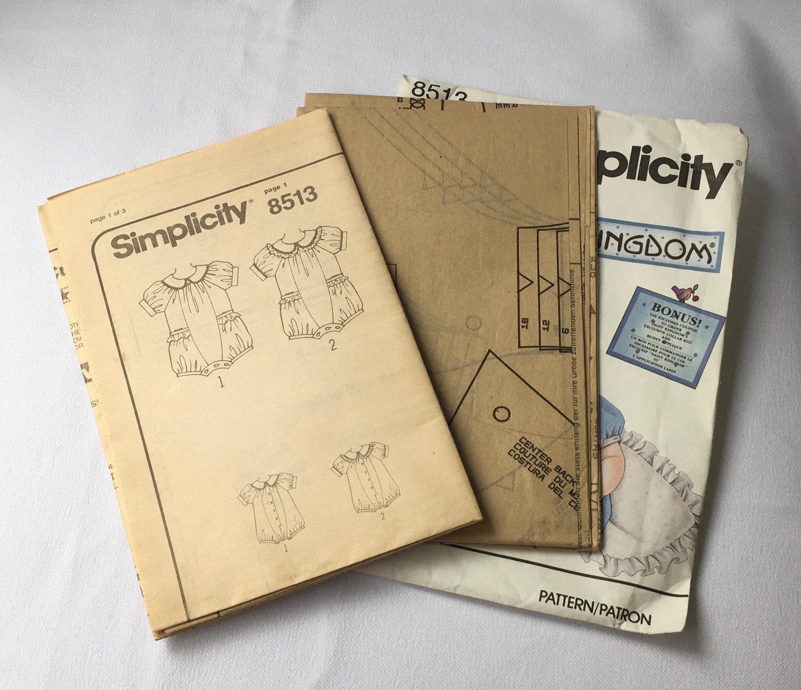 Simplicity 8513 Daisy Kingdom Sewing Pattern Babies Romper | Etsy