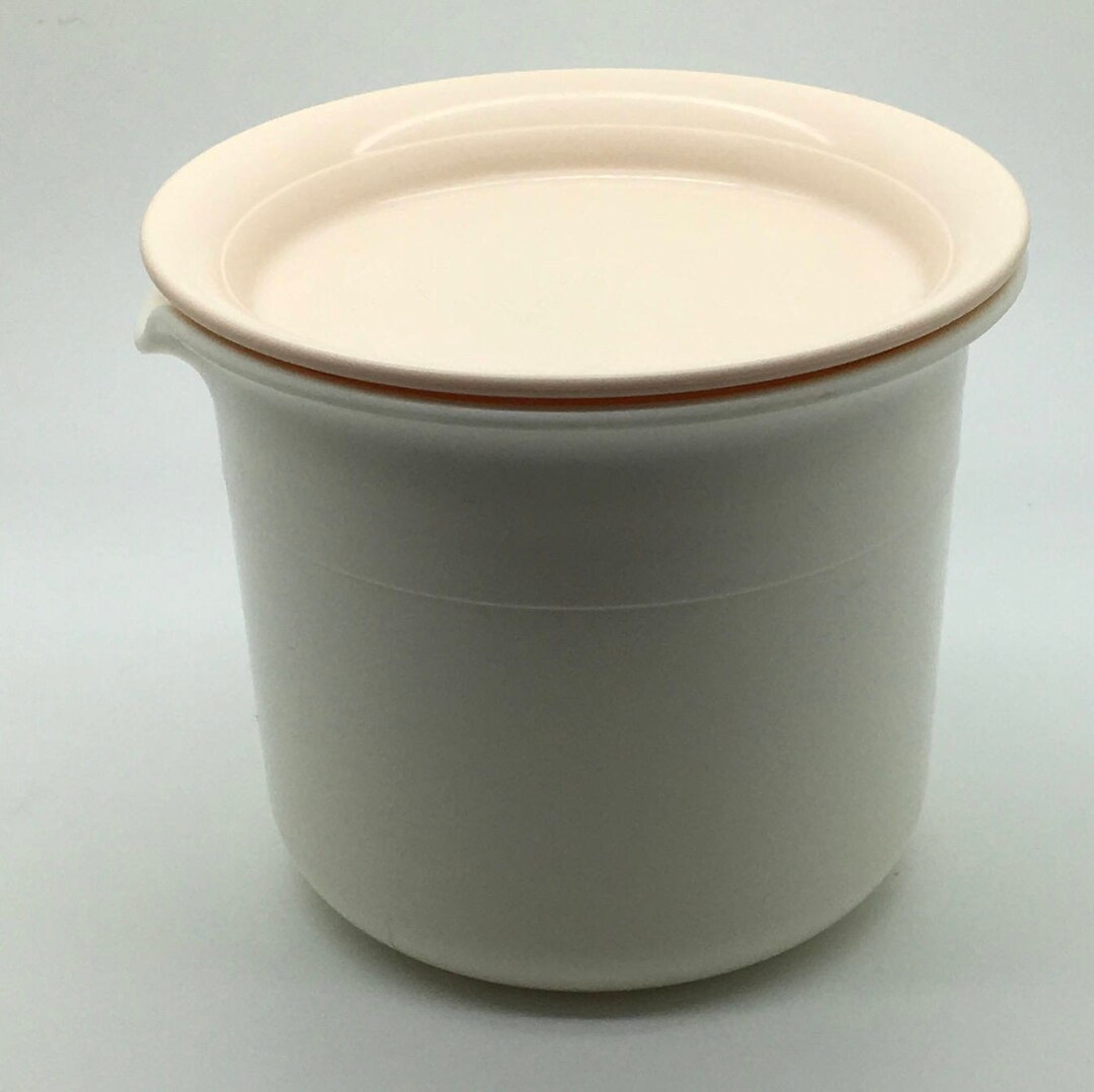 Tupperware Creamer Bowl 1975 1976 Ivory Rose White Replacement Vintage ...