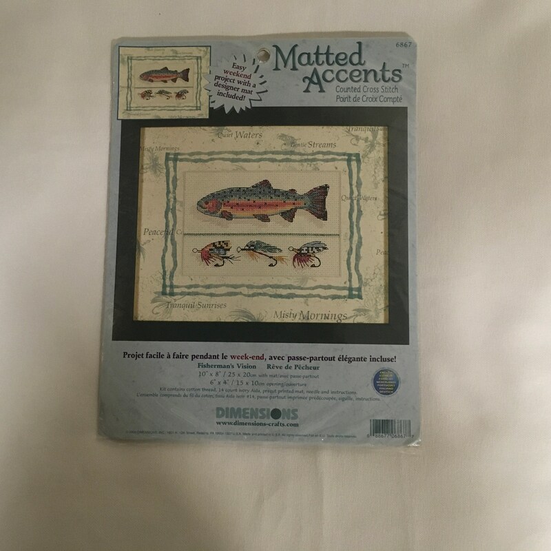 Fishing Cross Stitch - Etsy