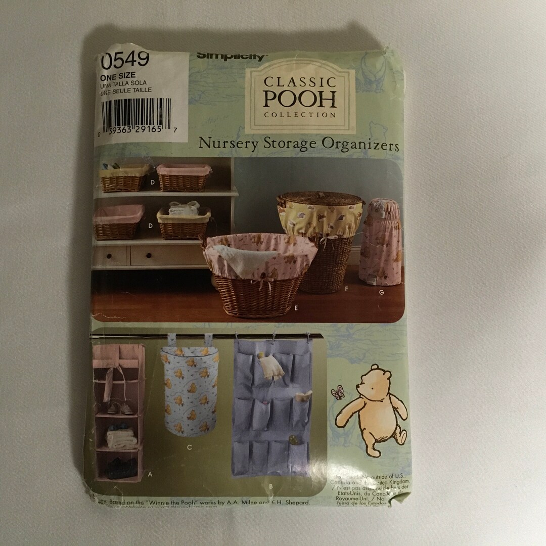 Simplicity 0549 Sewing Pattern Nursery Storage Organizers Hamper ...