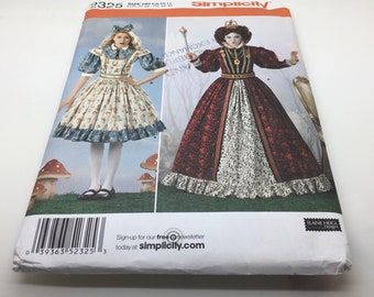 Simplicity 2325 Alice in Wonderland, Queen of Hearts Adult Costume ...