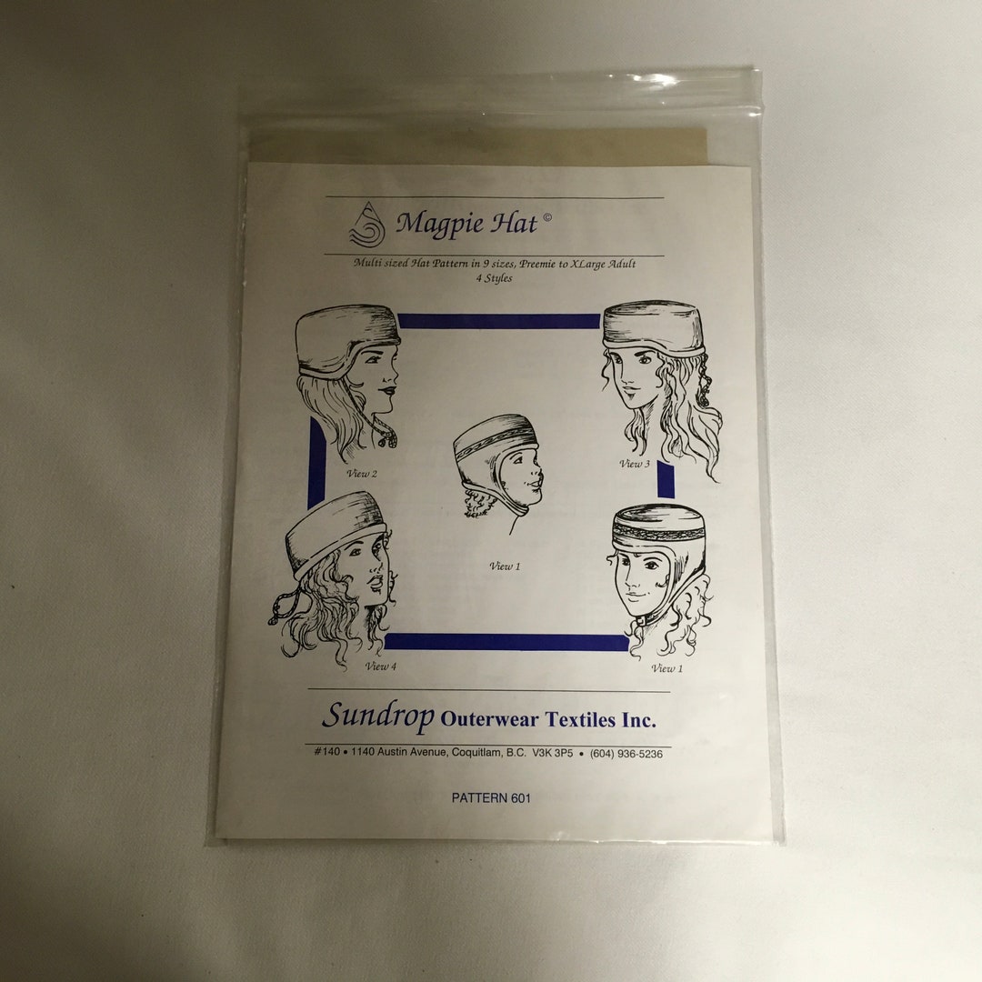 Sundrop Outerwear Textiles Pattern 601 Magpie Hat Medieval Renaissance ...