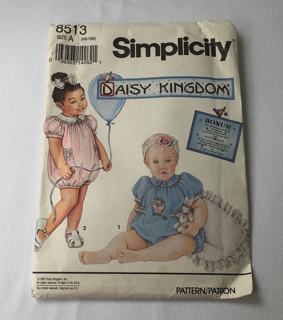 Simplicity 8513 Daisy Kingdom Sewing Pattern Babies Romper | Etsy