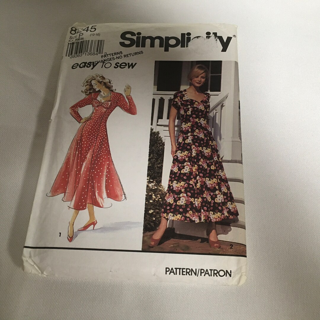 Simplicity 8245 Sewing Pattern Misses Petite Dress Fit Flared Princess ...