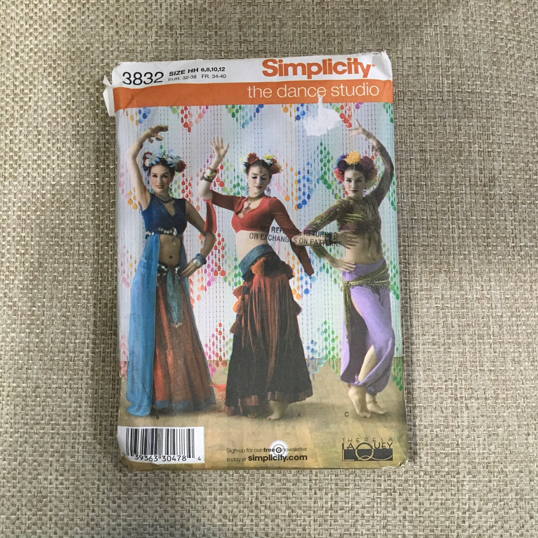 Simplicity the Dance Studio 3832 Sewing Pattern Misses Costume Ghawazee ...
