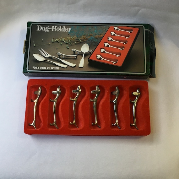 Silver Plated 6 Dog Spoon Fork Knife Rest Chop Sticks Rest | Etsy