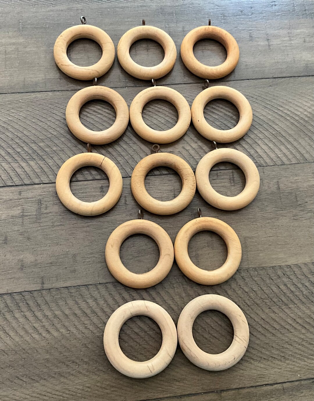 Wooden Curtain Rings Drapes Curtain Rod Rings Window Drapery Wood Rings ...