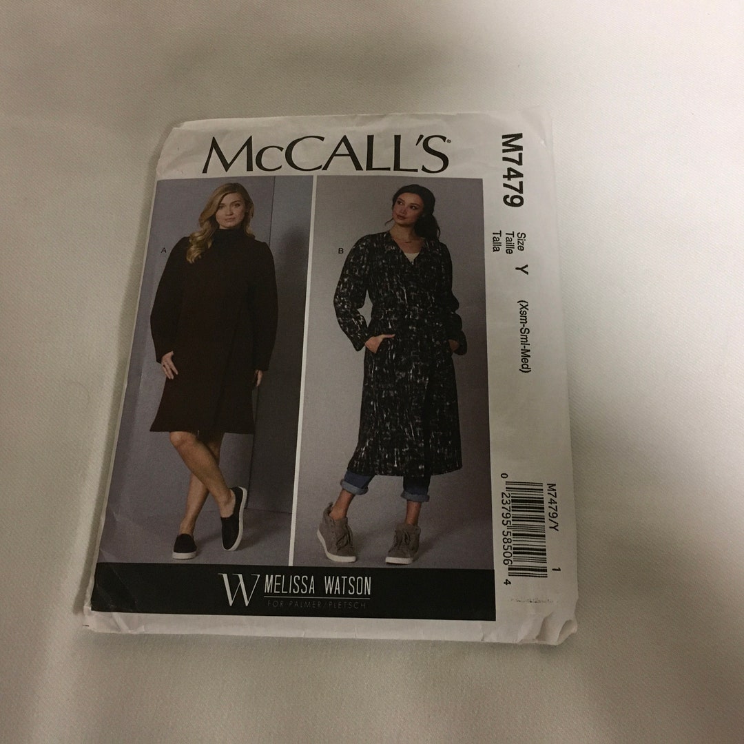 Mccall’s M7479 7479 Sewing Pattern Melissa Watson Misses Coat & Belt ...