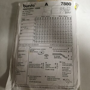 Burda 7880 Sewing Pattern History 1888 Close Fitting Steampunk ...