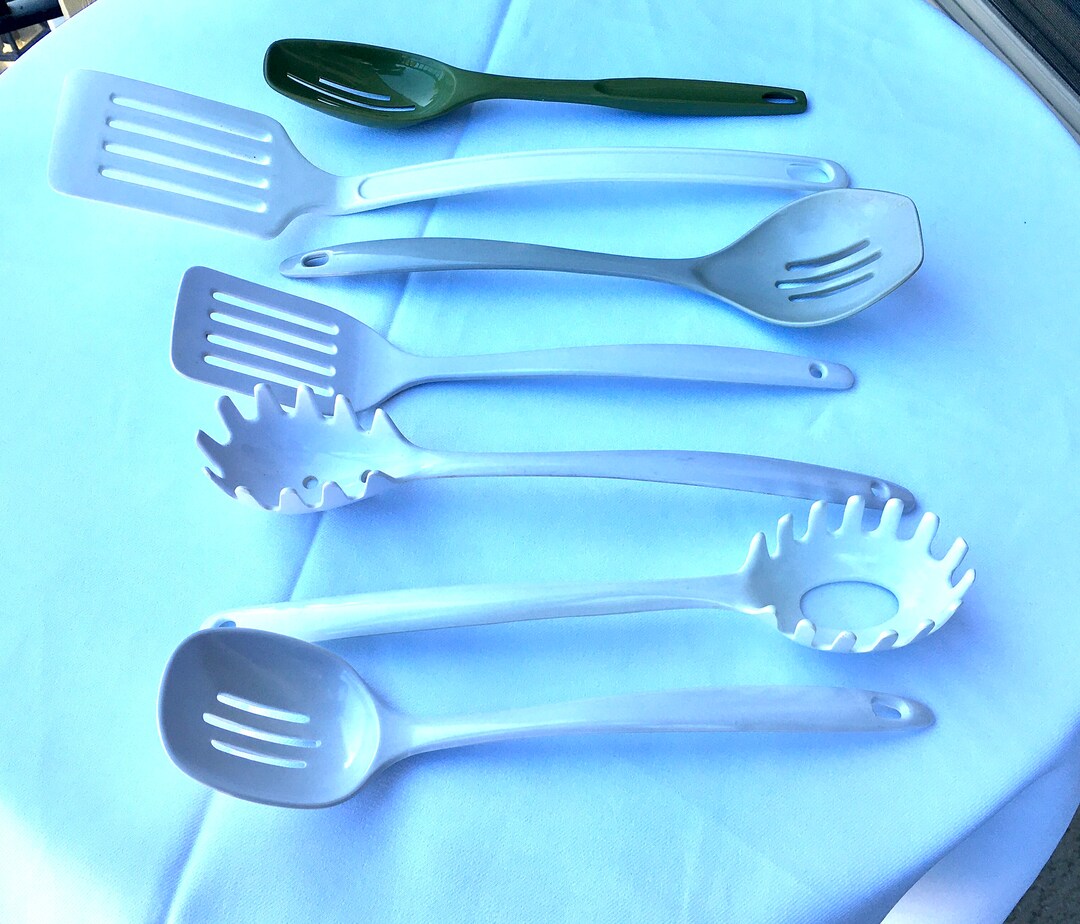 Vintage Copco Machi Foley Melamine Ware Levco Utensils Spaghetti ...