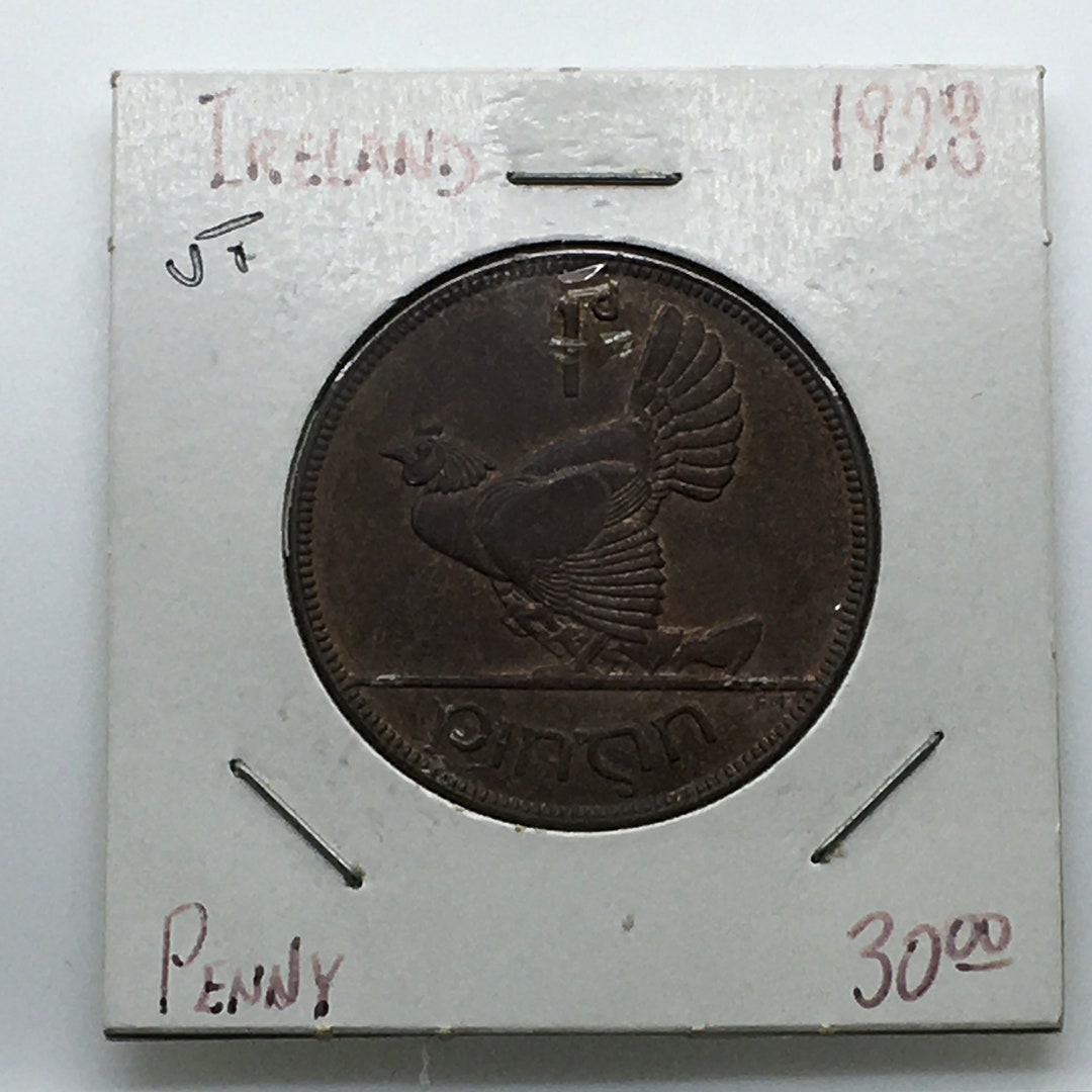 Ireland 1 Penny 1928 Harp Hen and Chicks KM# 3 Collector Coin ...