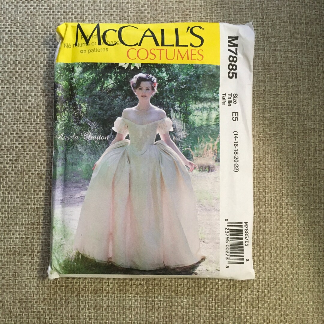 Mccall’s Costumes M7885 Sewing Pattern Baroque French Revolution Lined ...