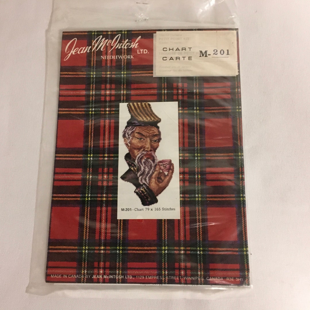 Jean Mcintosh Petit Point M-201 Manchurian Asian Chinese Man Chart ...