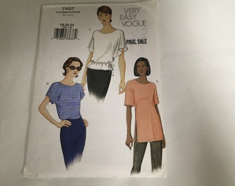 Katherine Tilton Butterick Sewing Pattern Size B5891 5891 Misses Top Loose Fitting Shaped ...