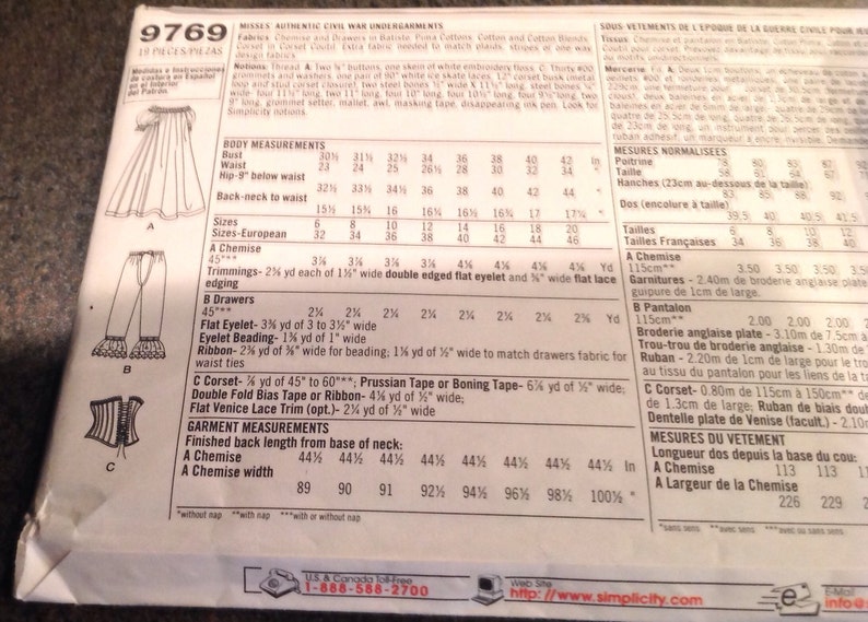 Simplicity Sewing Pattern 9765 Fashion Historian Authentic - Etsy