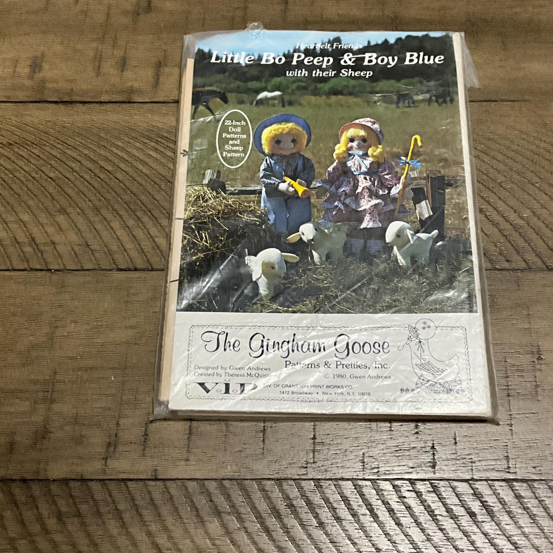 The Gingham Goose Sewing Pattern Little Bo Peep & Boy Blue 22 Inch Doll Pattern and Sheep ...