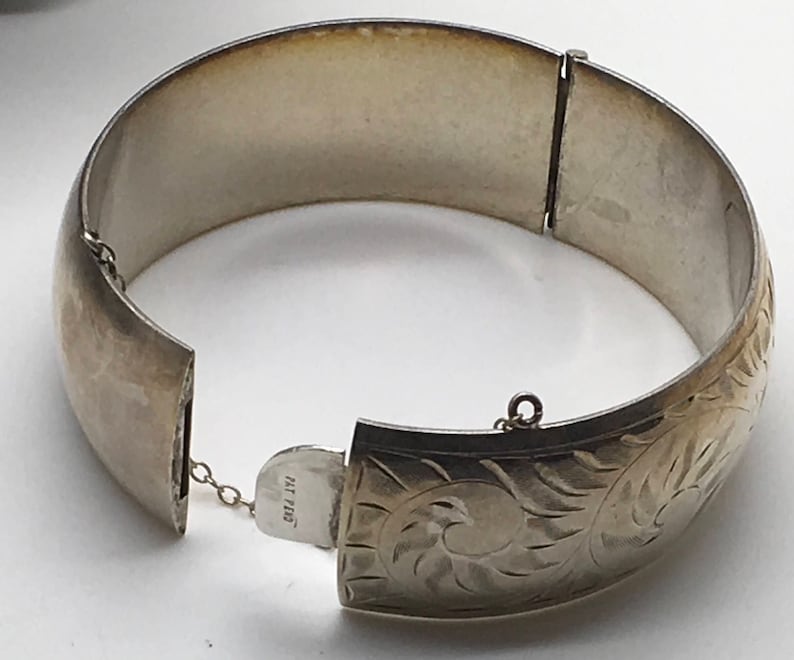 Forstner Vintage Sterling Silver Cuff Bangle Bracelet Chunky | Etsy