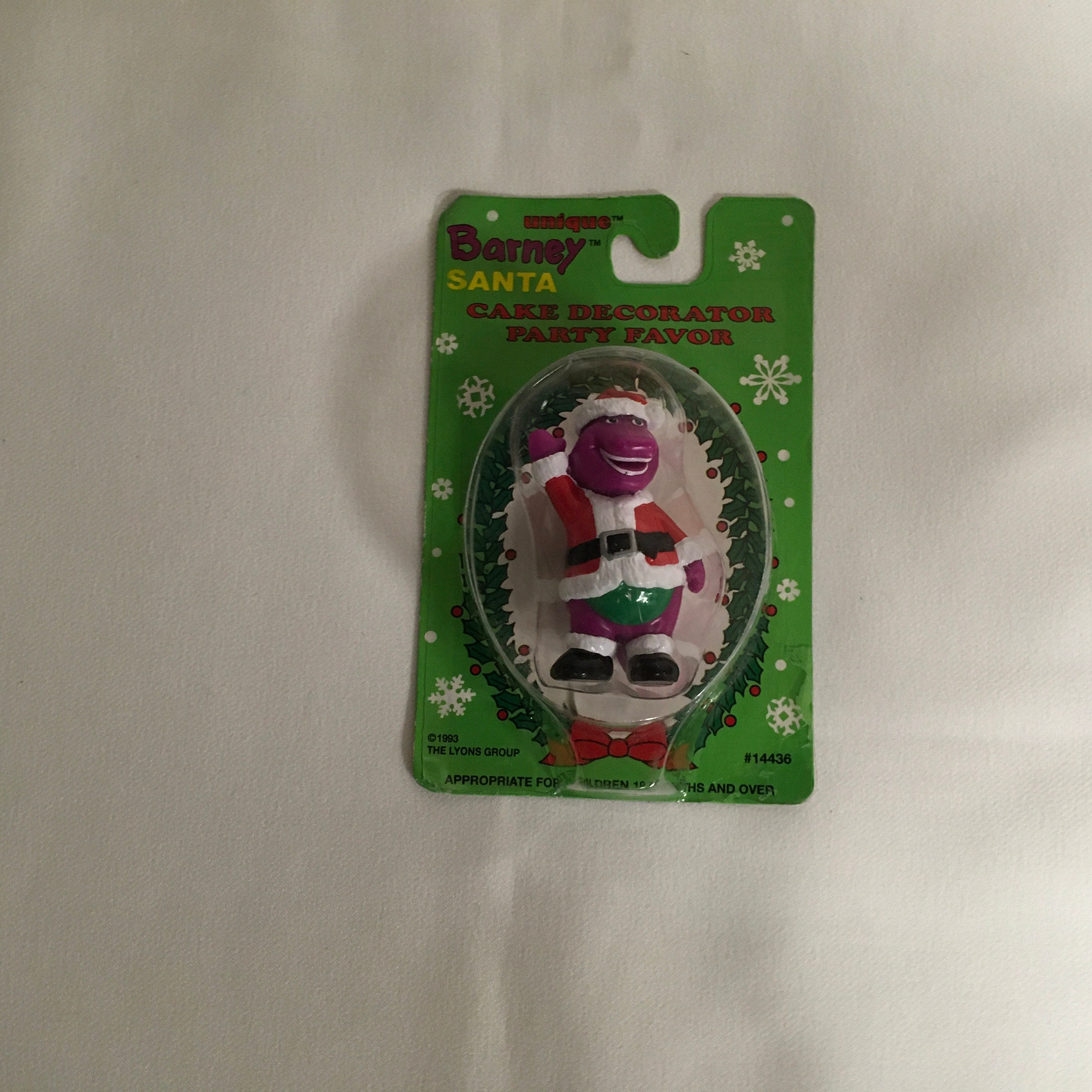 Barney Santa Cake Decorator Cake Topper Purple Dinosaur TV | Etsy